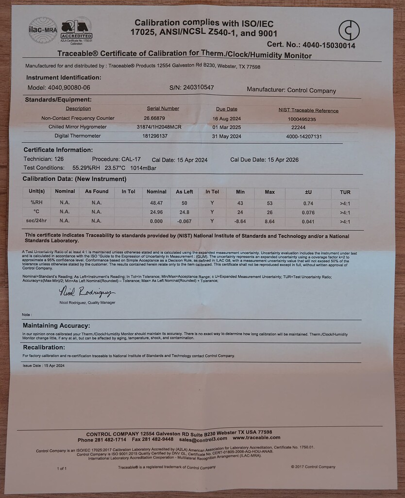 Monitoring Traceable Hygrometer (4040) - Short Review - General ...
